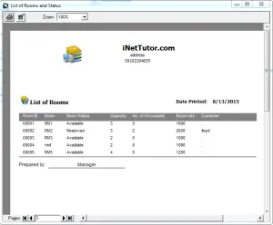 Free Download Hotel Reservation System in Visual Basic Complete source code - iNetTutor.com