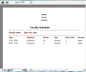 Visual Basic source code Class Scheduling System Free Download ...
