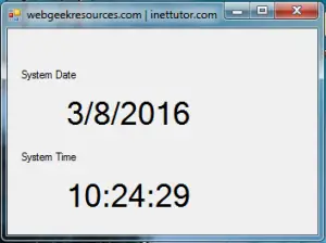Display Date and Time in Visual Basic .Net - iNetTutor.com