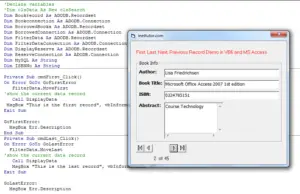 View First, Last, Next, Previous Record in Visual Basic 6 and MS Access - iNetTutor.com
