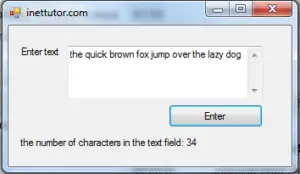 Visual Basic .Net Count Number of Characters in a String - iNetTutor.com