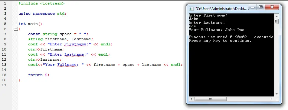 Combine Strings In C