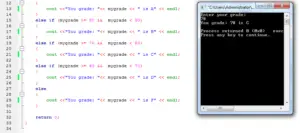 Letter Equivalent of your Grade in C++ - iNetTutor.com