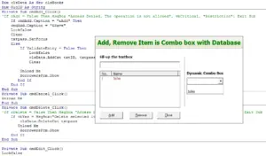 Add, Remove item in Combo Box with database - iNetTutor.com