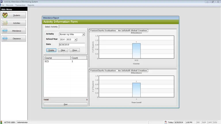 Barcode Based Activity Attendance System in Visual Basic