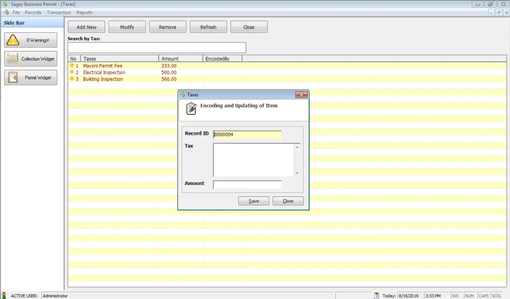 Business Permit System User Interface and Features