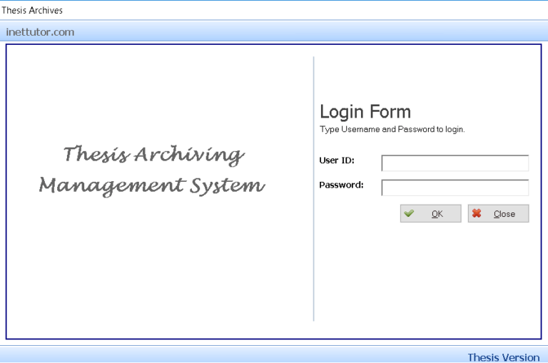 Thesis Archiving in Visual Basic and MySQL