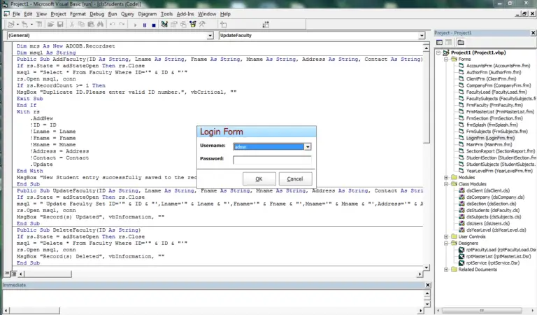 Enrolment System With Faculty Loading User Interface