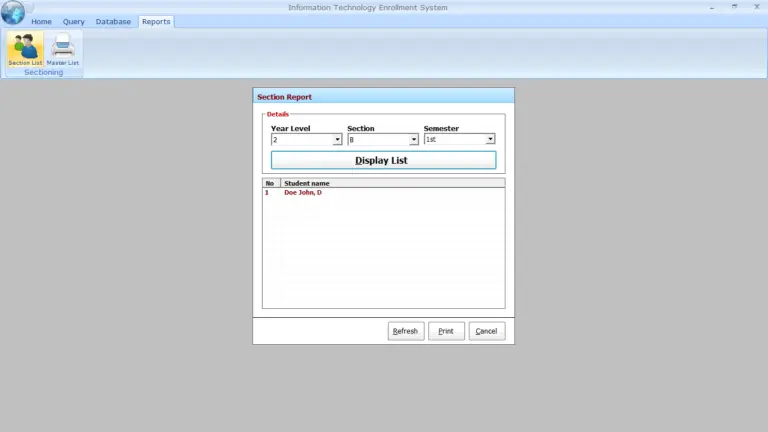 Enrolment System with Faculty Loading User Interface