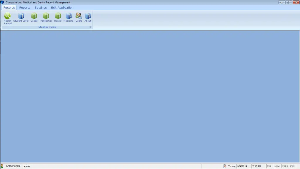 Medical and Dental Record System User Interface and Features