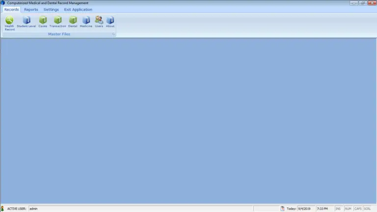 Medical and Dental Record System User Interface and Features