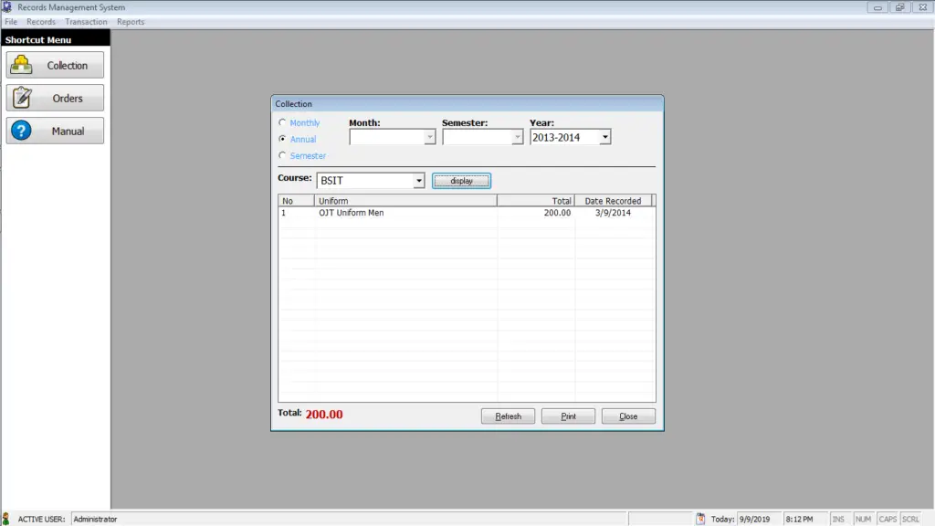 Records Management System for Economic Enterprise Office