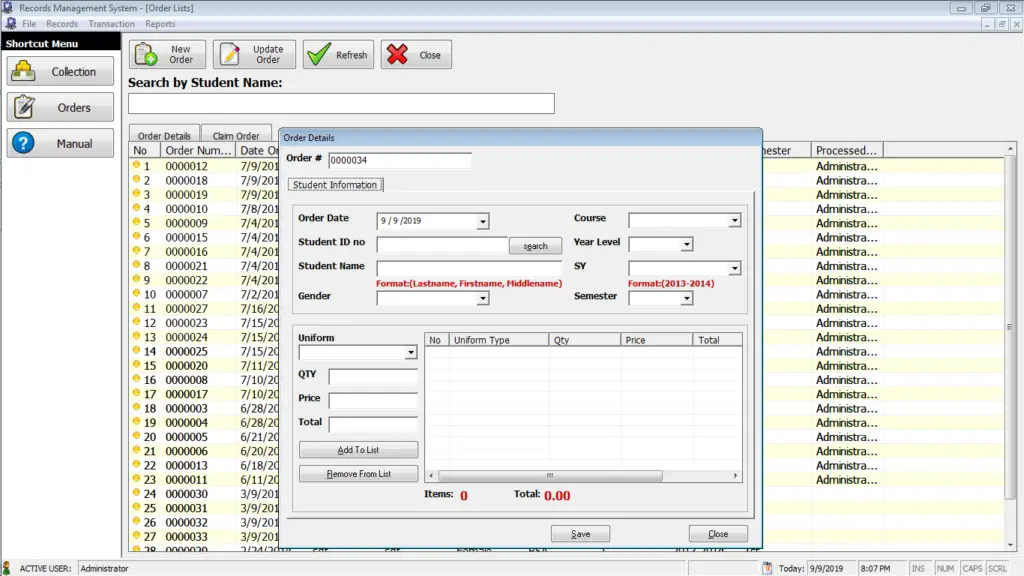 Records Management System for Economic Enterprise Office