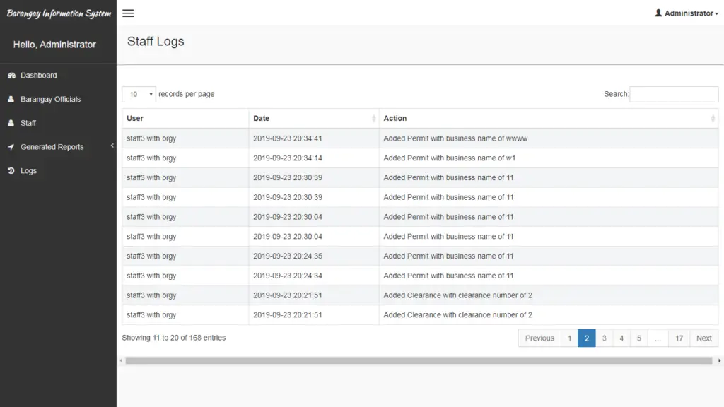 City Wide Barangay Management System in PHP and MySQL