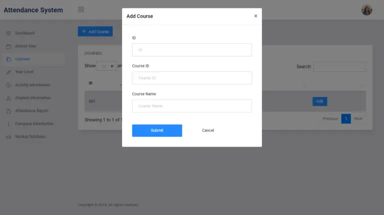 Web-Based Attendance System Free Download Bootstrap Template ...