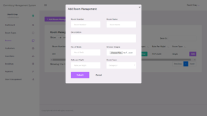 Dormitory Management System in PHP and MySQL User Interface