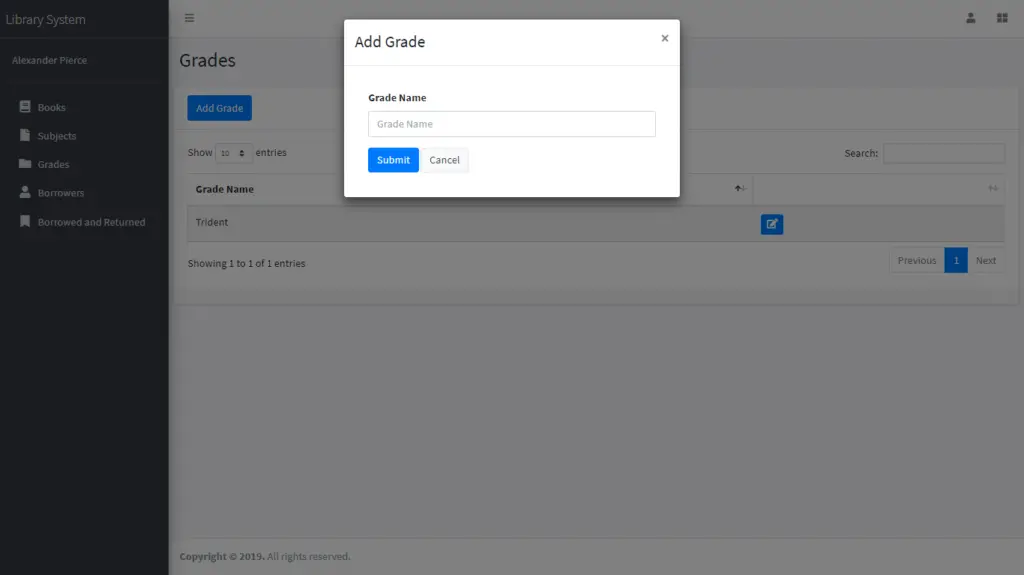 Library System In Php And Mysql User Interface 3744