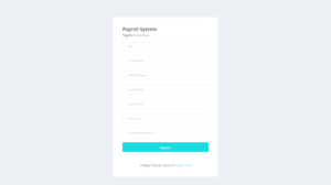 Payroll System in PHP and MySQL User Interface