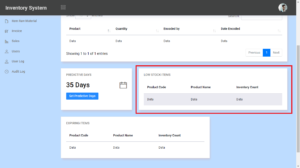 Inventory System in PHP and MySQL User Interface