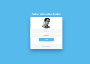 Patient Information System User Interface in PHP and Bootstrap