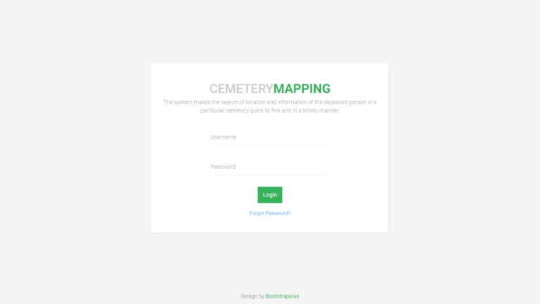 Cemetery Mapping Information System