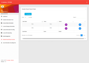 Elearning System User Interface in PHP and Bootstrap