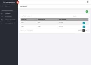 File Management System User Interface in Bootstrap and PHP