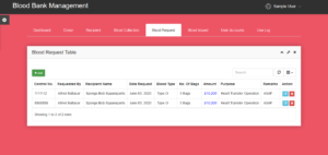 Blood Bank Management System in PHP