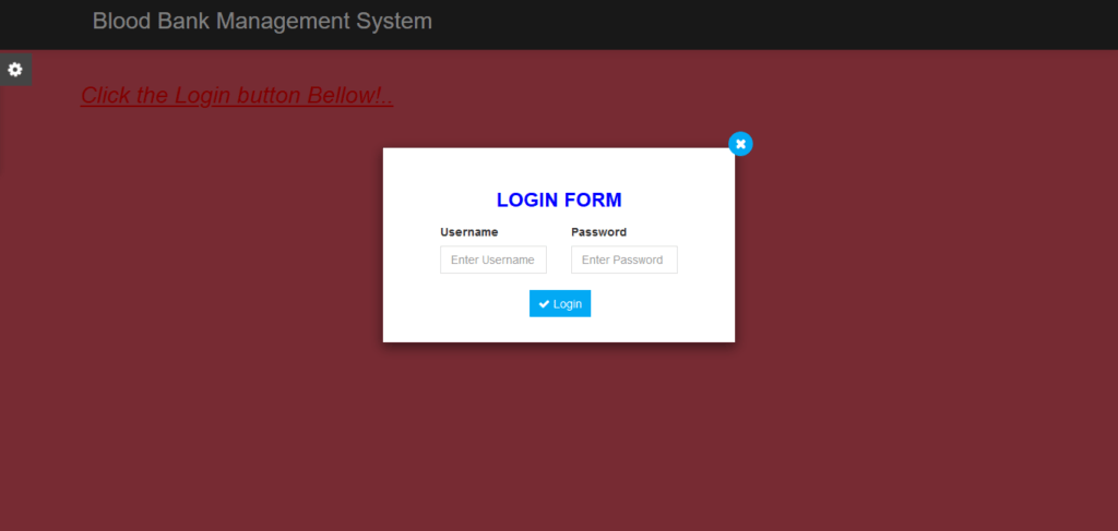 Blood Bank Management System in PHP