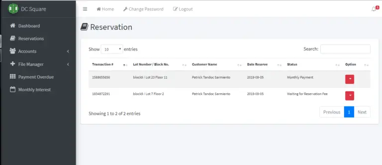 Online Reservation of Cemetery with Map Navigation