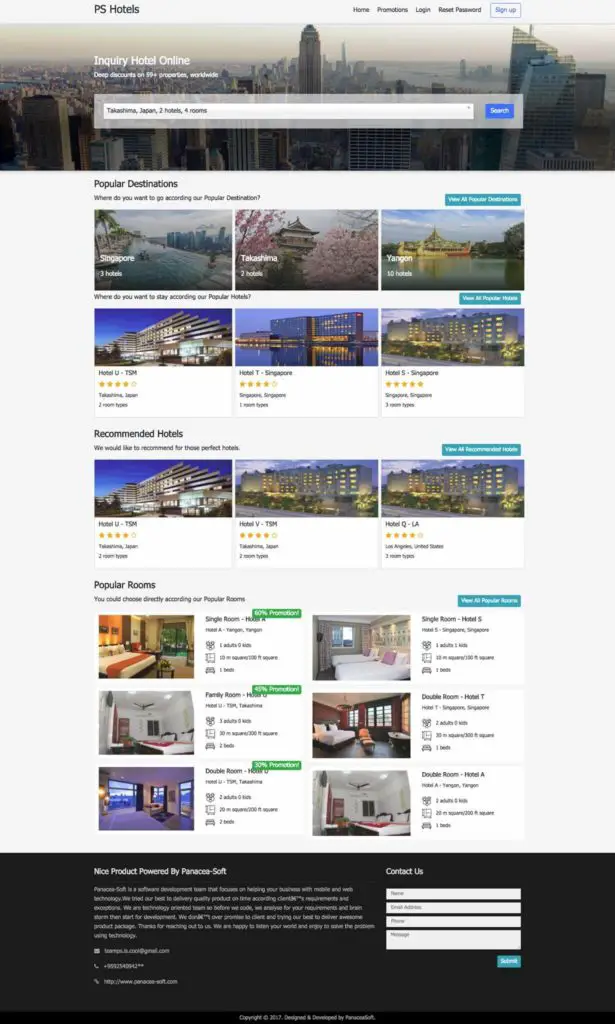 Multi Hotel Management System in PHP and MySQL
