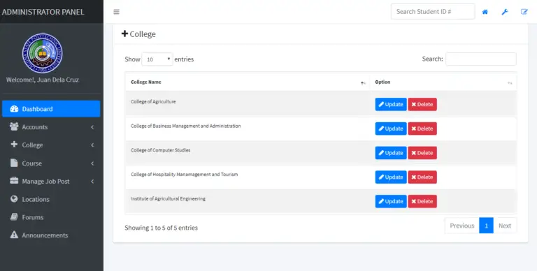 Online Alumni Tracer and Job Portal System with SMS Notification