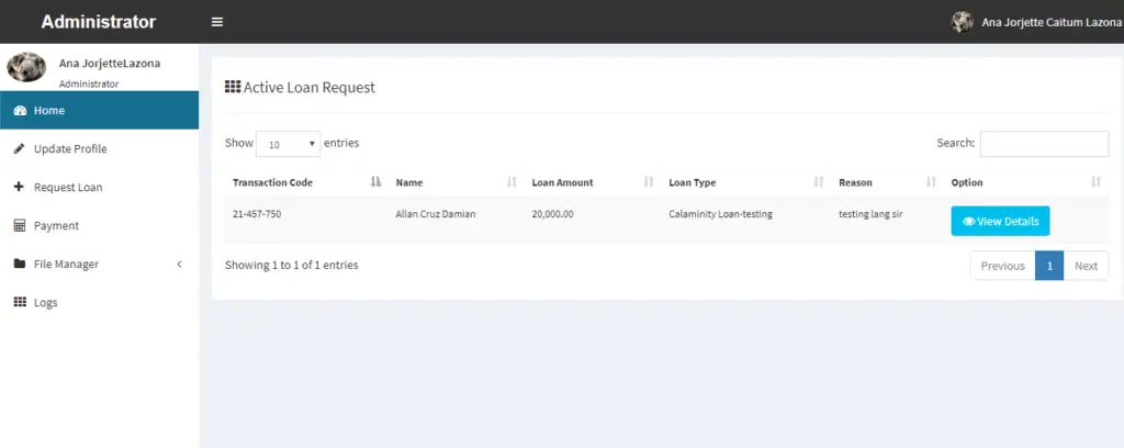 Online Loan Management System with SMS Notification