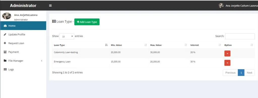 Online Loan Management System with SMS Notification