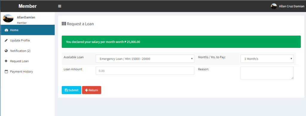 Online Loan Management System with SMS Notification