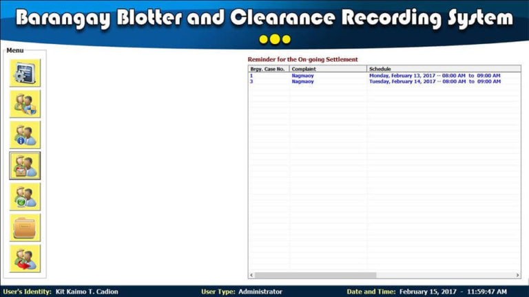 Barangay Blotter and Clearance System