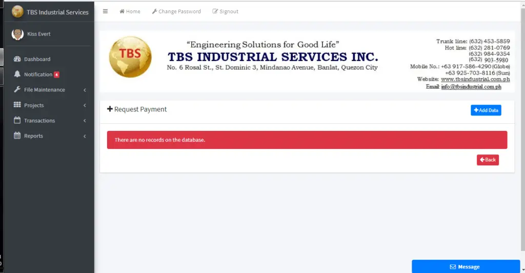 Web Based Information System and Client Monitoring System