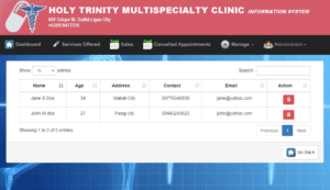 Doctor Appointment System in PHP and MySQL