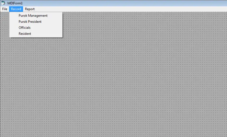 Barangay Management System Development Part 6 - Main Form and Menu ...