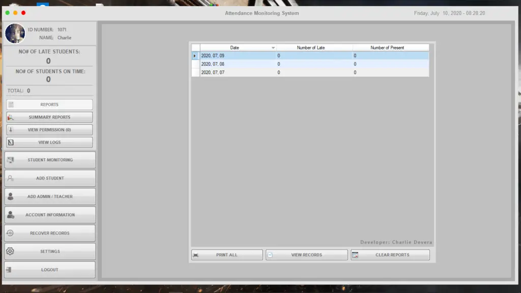 Attendance Monitoring System in VB.Net