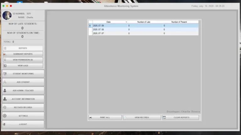 Attendance Monitoring System in VB.Net