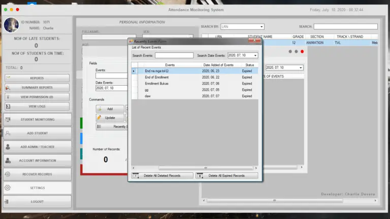 Attendance Monitoring System in VB.Net