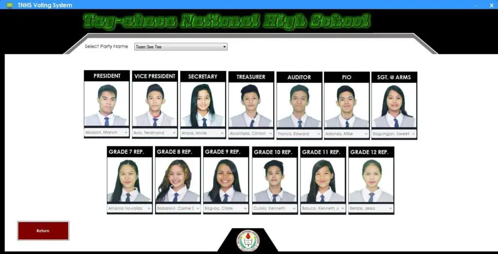 Automated Voting System for High School in C# and MySQL