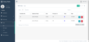 Dairy Farm Management System in PHP and Bootstrap