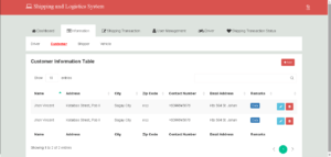 Shipping and Logistics System in PHP and Bootstrap Free Download