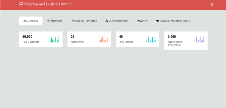 Shipping and Logistics System in PHP and Bootstrap Free Download