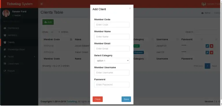 Support Ticketing System in PHP and Bootstrap Free Download
