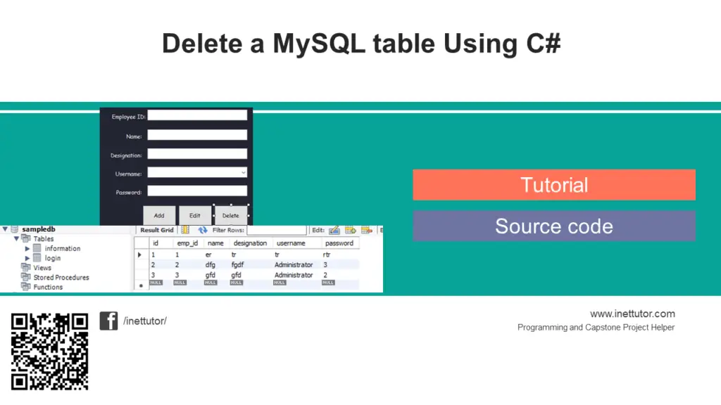 Delete A Mysql Table Using C Tutorial And Source Code Hot Picture
