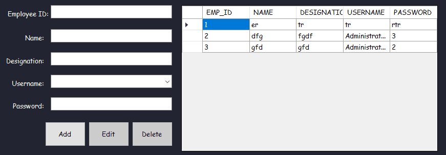 Select Data In Datagridview Rows And Show Textbox Using C Mysql Insert 
