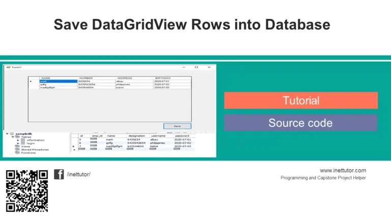 Save Datagridview Rows Into Database
